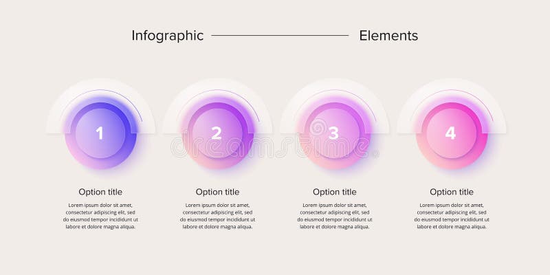 Business Process Chart Infographics with 6 Step Circles. Circular ...