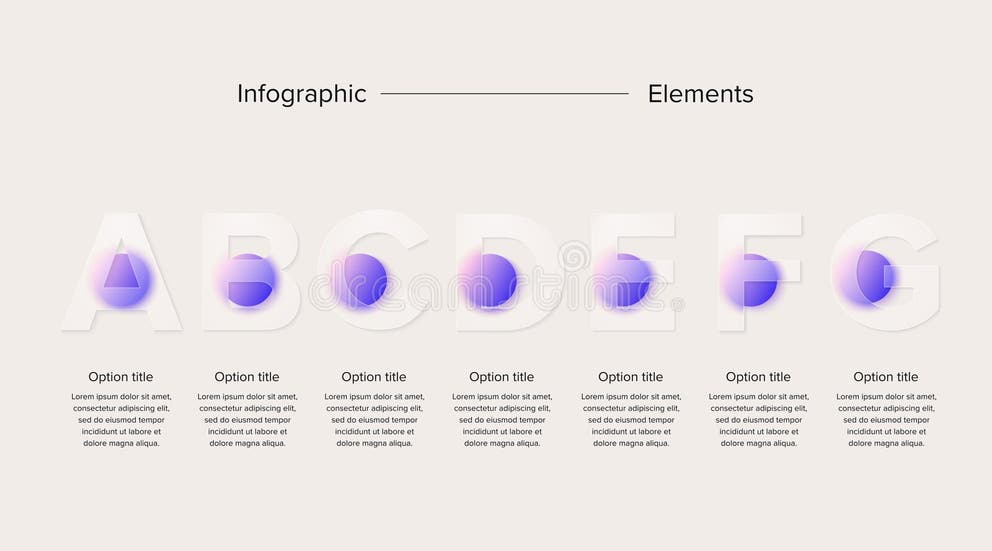 Business Process Chart Infographics with 7 Step Circles. Circular ...