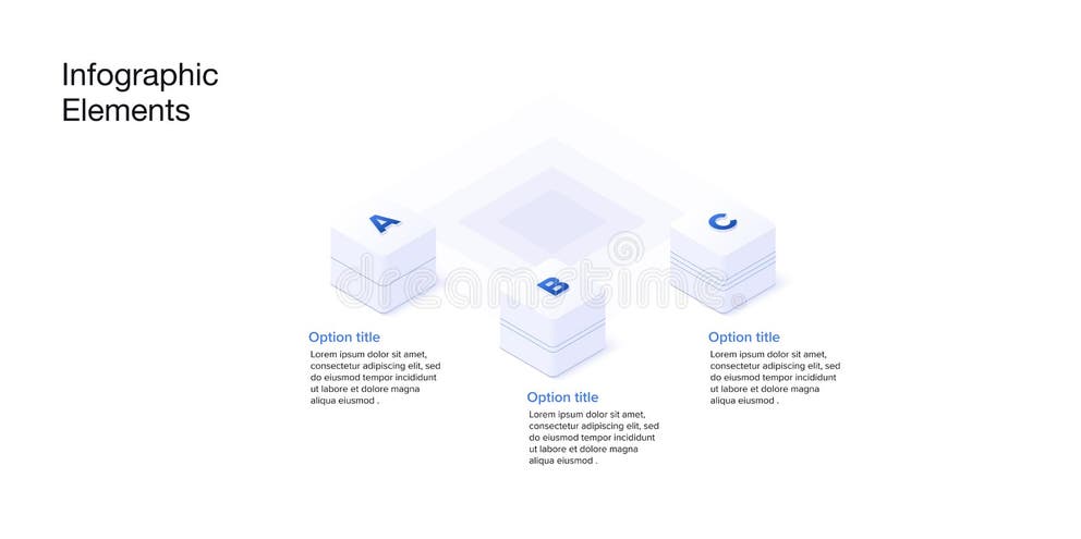 Business Process Chart Infographics with 6 Step Cubes. Cubic Corporate Workflow Graphic Elements ...