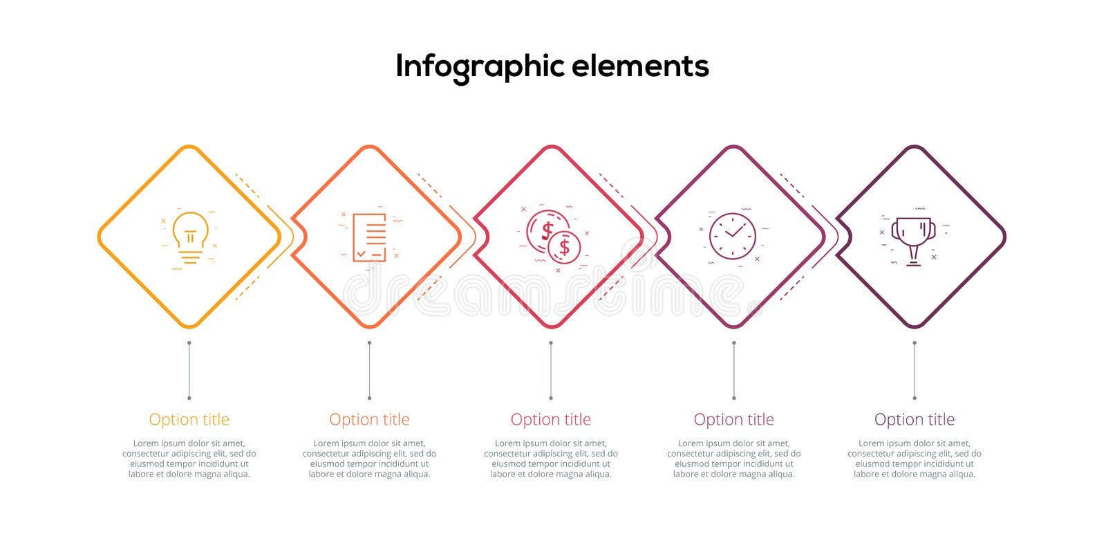 Business Process Chart Infographics with 3 Step Circles. Circular Corporate Workflow Graphic ...