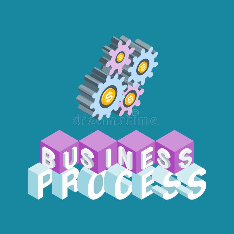 Business process concept stock illustration. Illustration of management ...