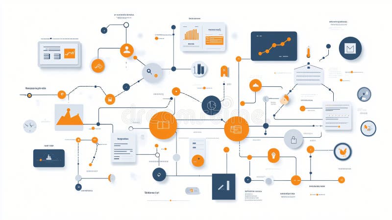 Business Process Diagram Workflow Strategy Teamwork Data Analysis ...