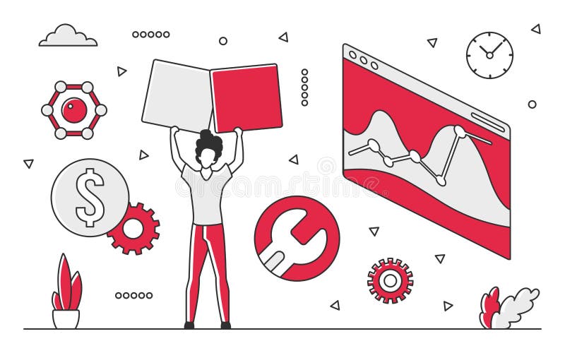 Business Process Efficiency Stock Vector - Illustration of vibrant ...