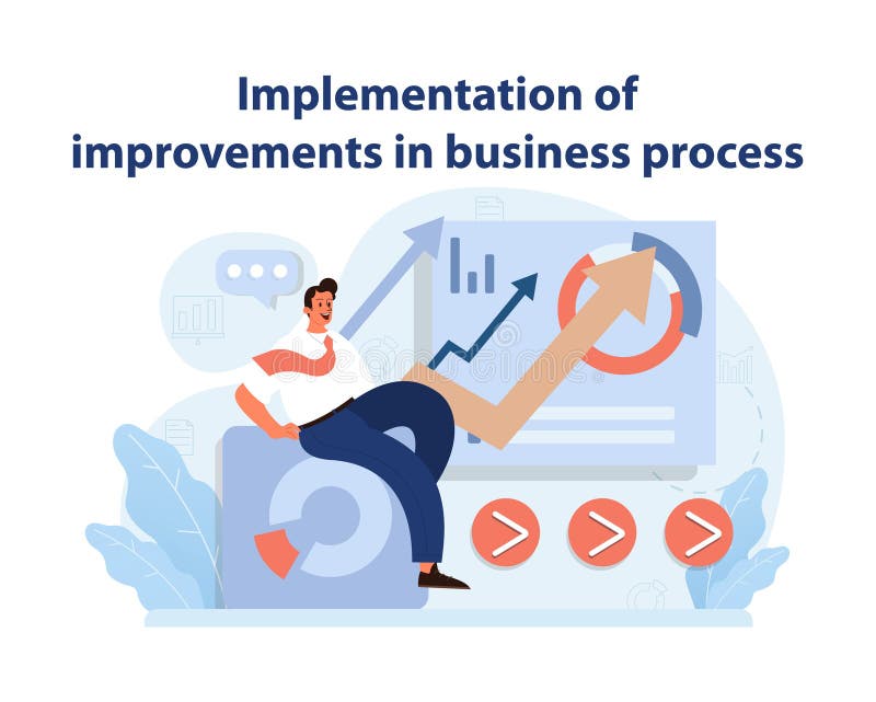 Business Process Enhancement Vector. a Dynamic Illustration. Stock ...