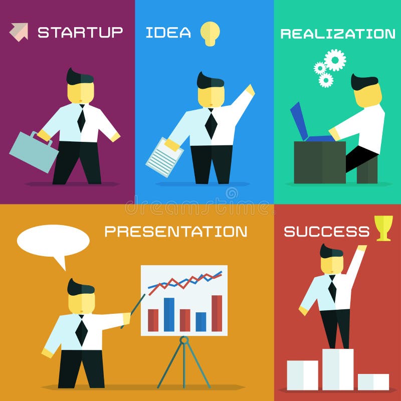 Business process stock vector. Illustration of sketch - 62229489