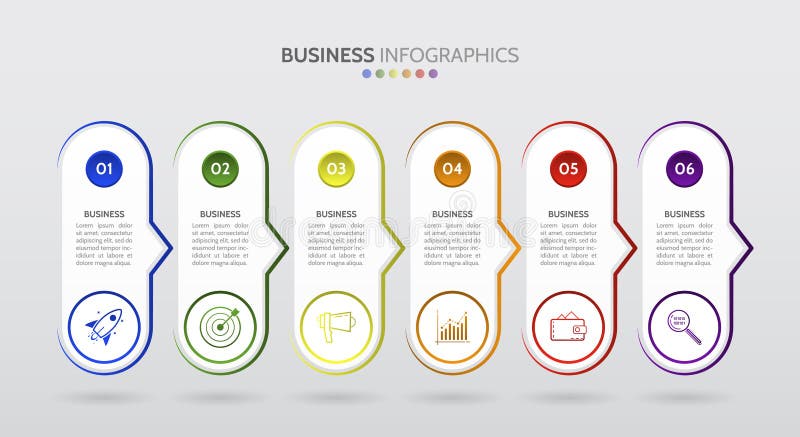 Business Process Graph, Step To Success Diagram and Arrow Timeline ...