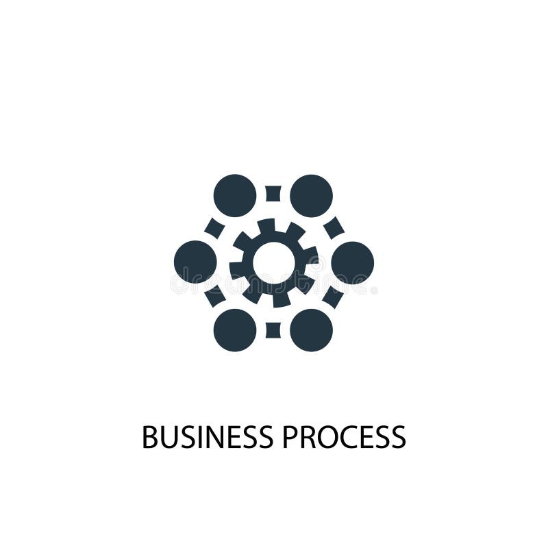 Business Process Simple Concept Icons Stock Vector - Illustration of ...