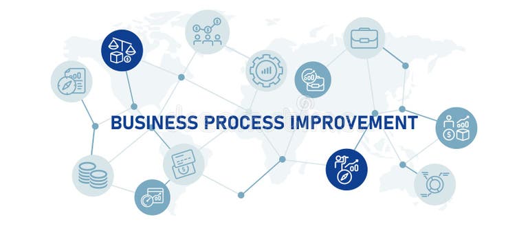 Business Process Improvement Concept Icon Set Optimization Efficiency ...