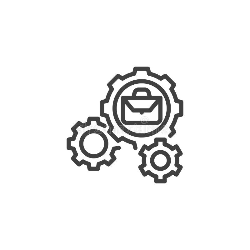 Business process line icon stock vector. Illustration of perfect ... Business process line icon stock vector. Illustration of perfect ...