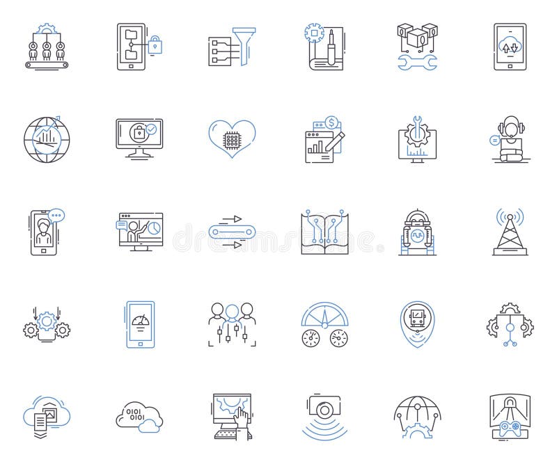 Business Process Line Icons Collection. Efficiency, Automation ... Business Process Line Icons Collection. Efficiency, Automation ...