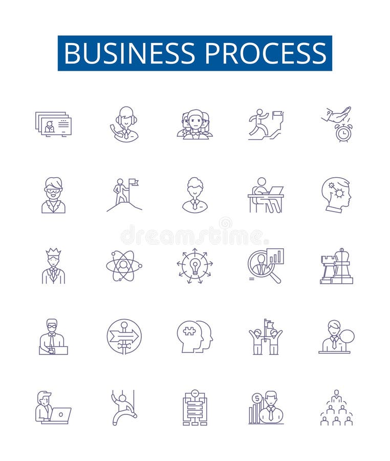 Business Process Management Line Icons Signs Set. Design Collection of ... Business Process Management Line Icons Signs Set. Design Collection of ...