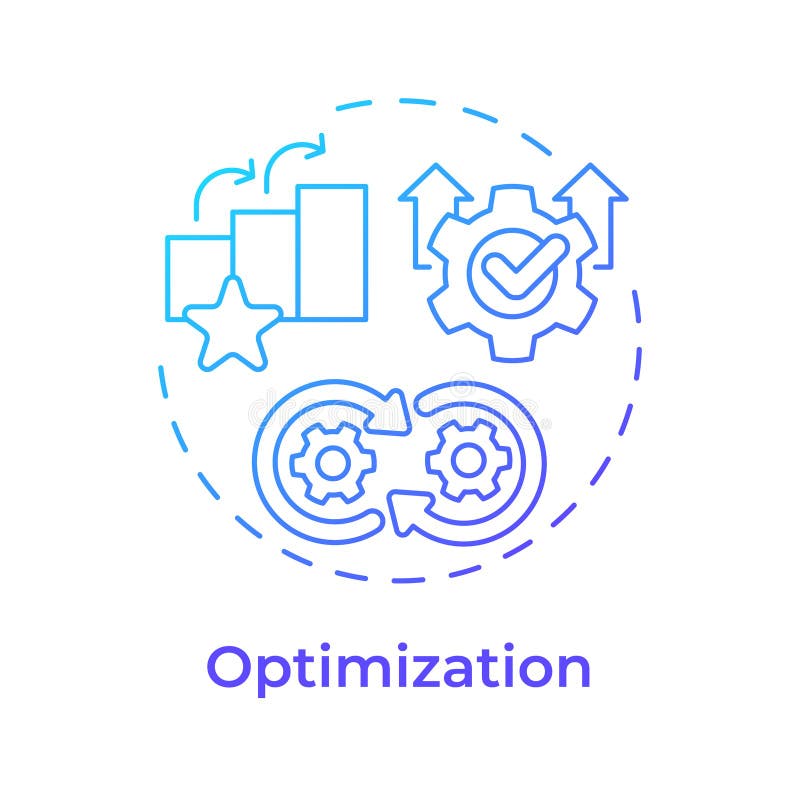Business Process Management Optimization Blue Gradient Concept Icon ...