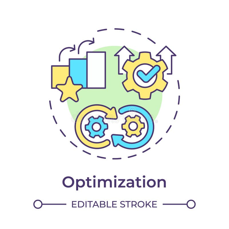 Business Process Management Optimization Multi Color Concept Icon Stock ...