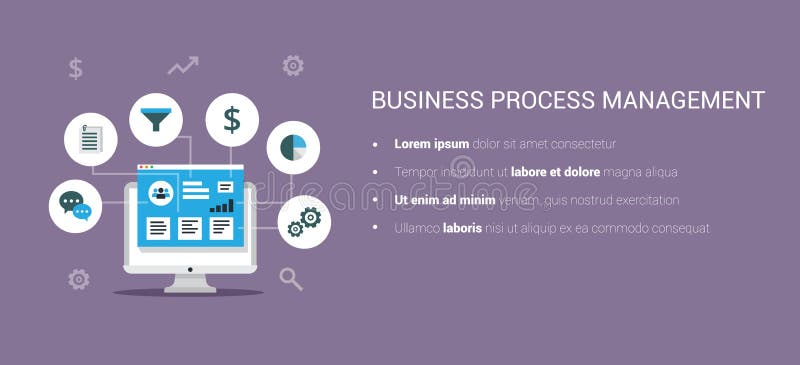 Business Process Management System Vector Illustration. Stock ...