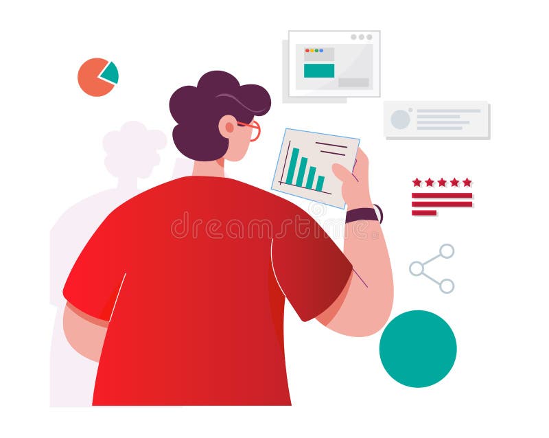 Business Process Manager - Data Analysis - Abstract Illustration Stock ...