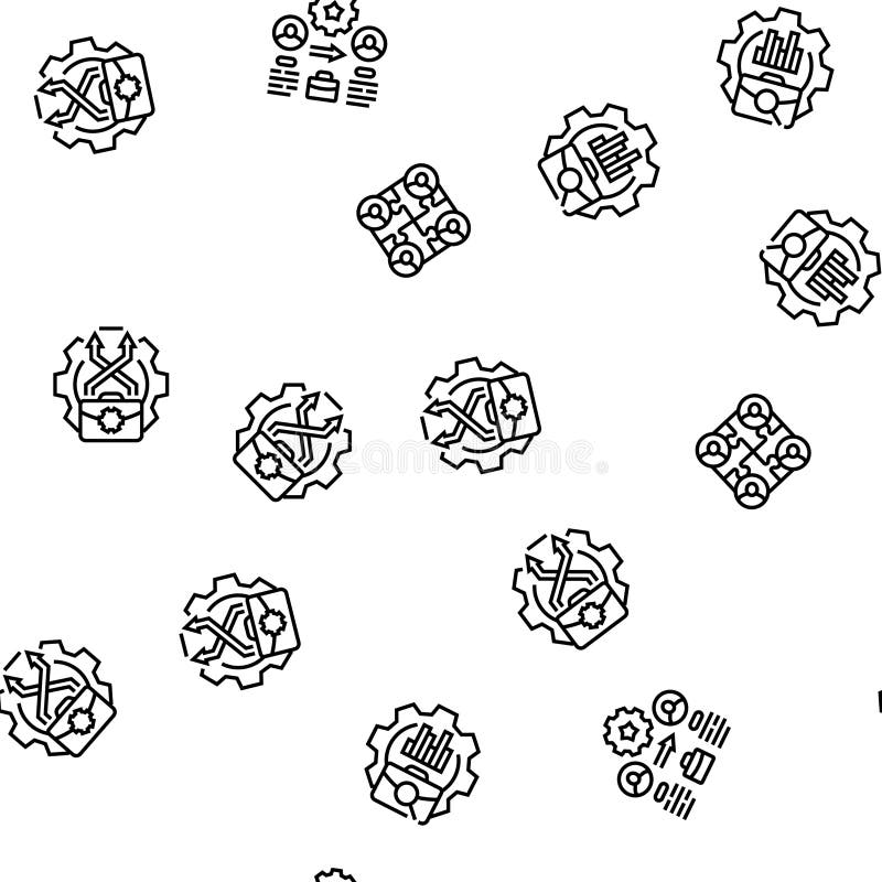 Business Process Optimization Seamless Pattern Vector Stock ...