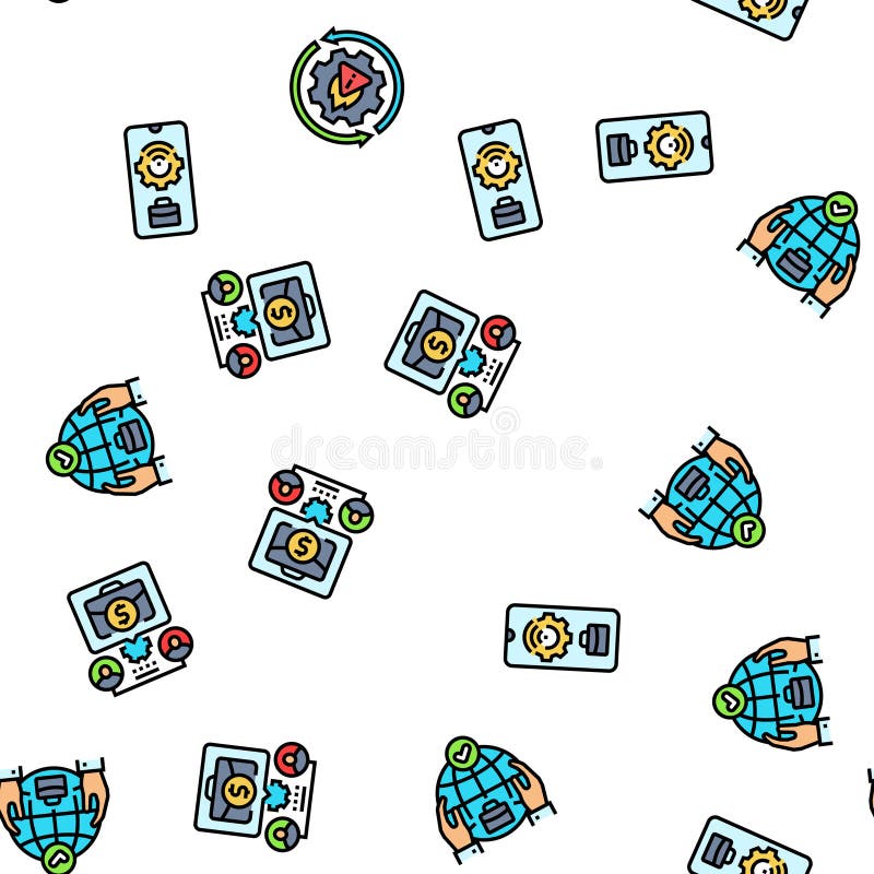 Business Process Optimization Seamless Pattern Vector Stock ...