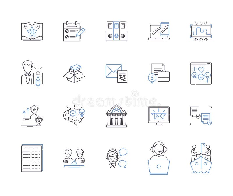 Business Process Outline Icons Collection. Processes, Business ... Business Process Outline Icons Collection. Processes, Business ...