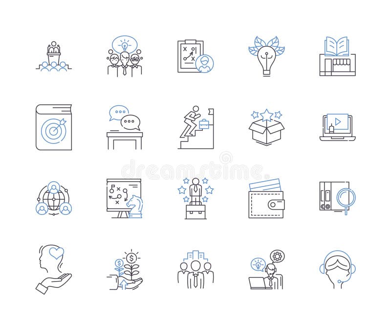 Business Process Outline Icons Collection. Processes, Business ... Business Process Outline Icons Collection. Processes, Business ...