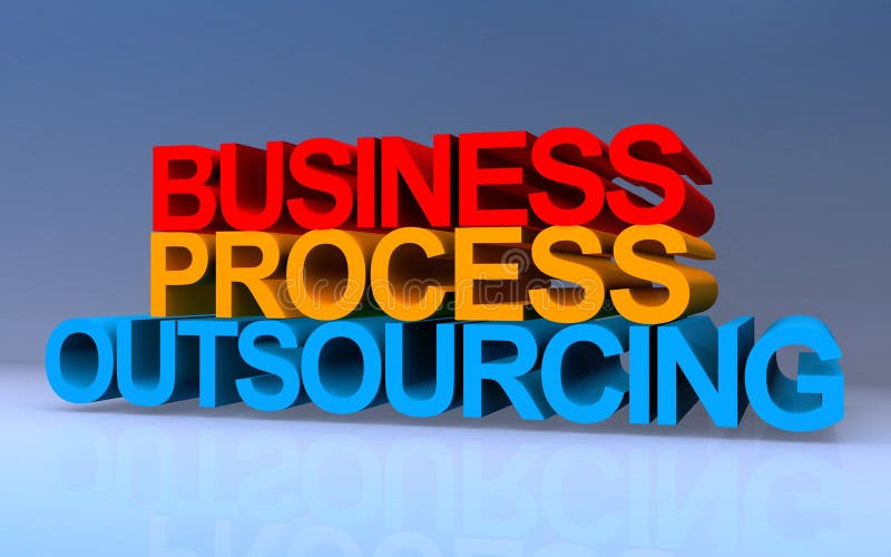 Business Process Outsourcing on Blue Stock Photo - Image of outsourcing ...