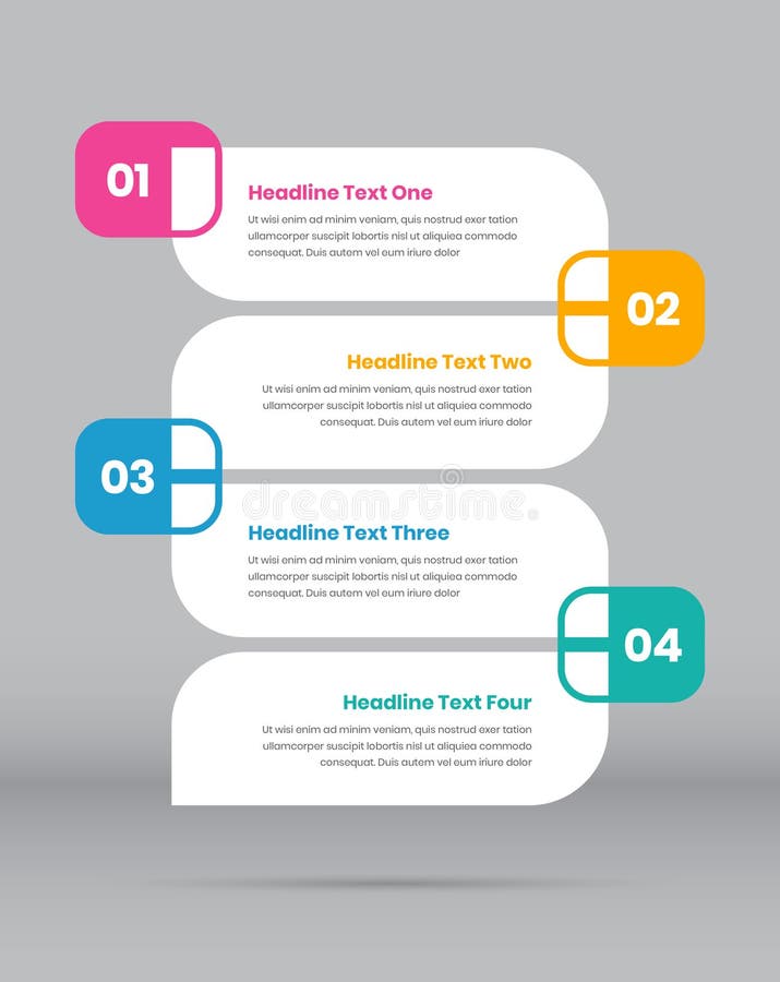 Business Process Presentation Vertical Step Infographic Template Design ...