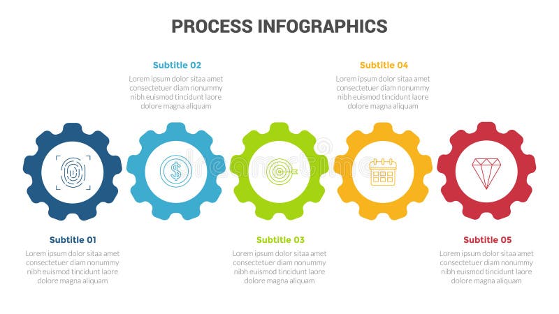Business Process Stage Infographics Template Diagram Banner with ...