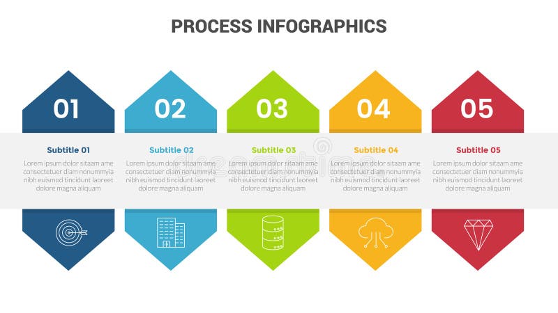 Business Process Stage Infographics Template Diagram Banner with ...