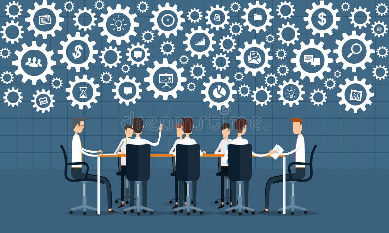 Business Process Teamwork Meeting and Brainstorm Concept Stock Vector ... Business Process Teamwork Meeting and Brainstorm Concept Stock Vector ...