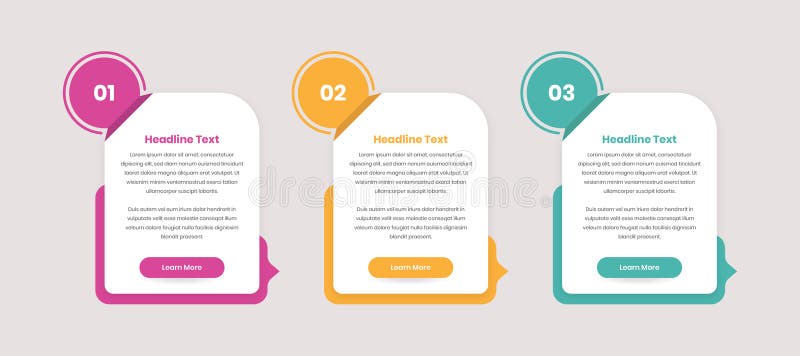 Business Process or Three Steps Infographic Text Presentation Template ...