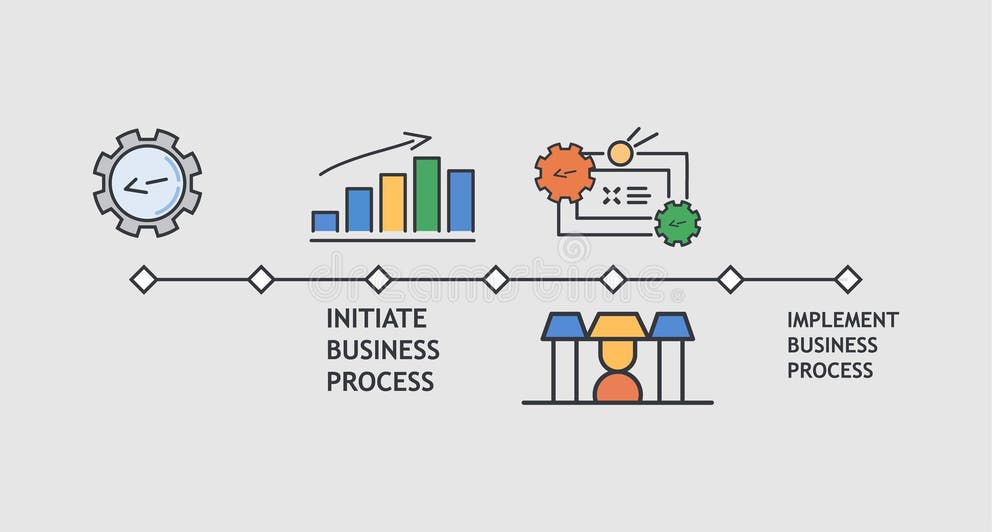 Business Process. Timeline Infographics with Multi Steps Stock ...