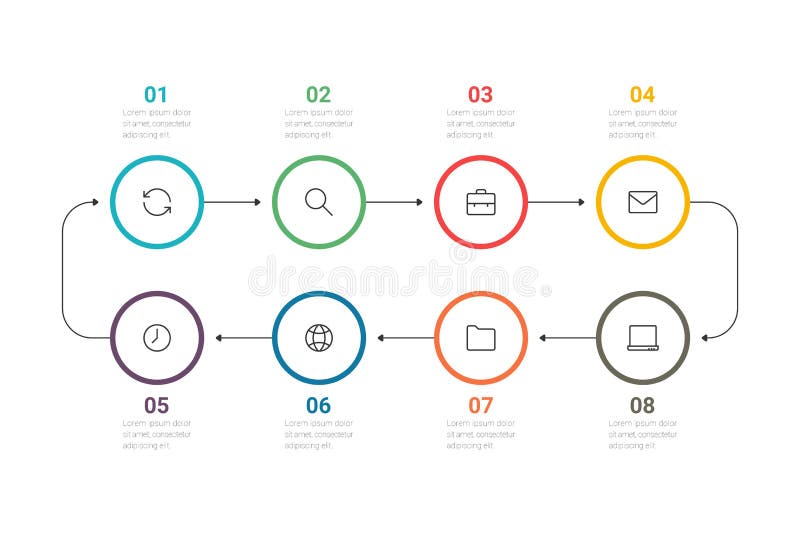 Set of Creative Process Simple Icons Stock Vector - Illustration of ...