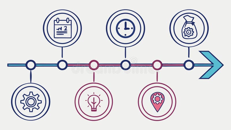 Business Process Timeline, Workflow and Milestones, Vector Design ...