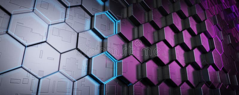 Business Processes. Background with Metallic Hexagons. Business ...