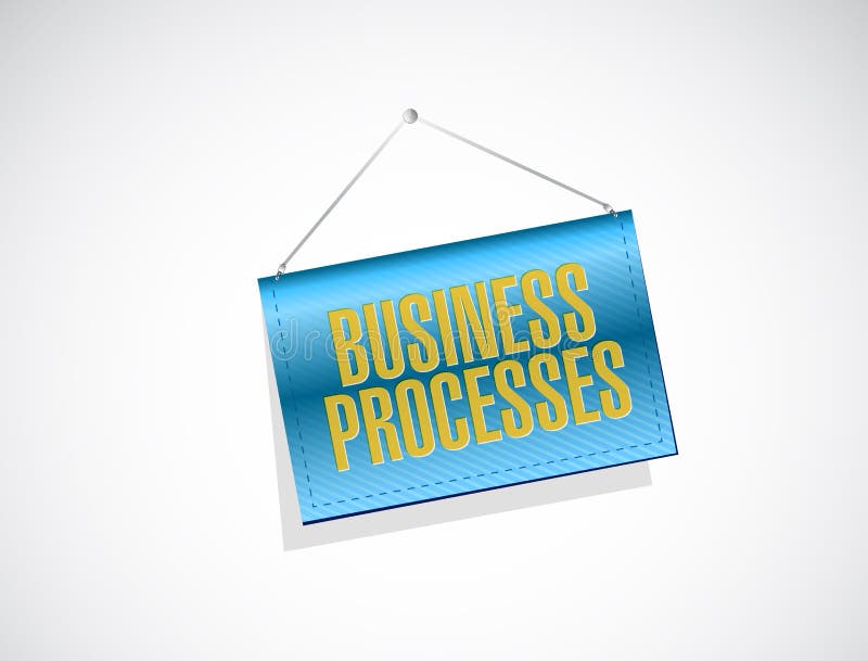 Business Processes Check Sign Concept Stock Illustration - Illustration ...