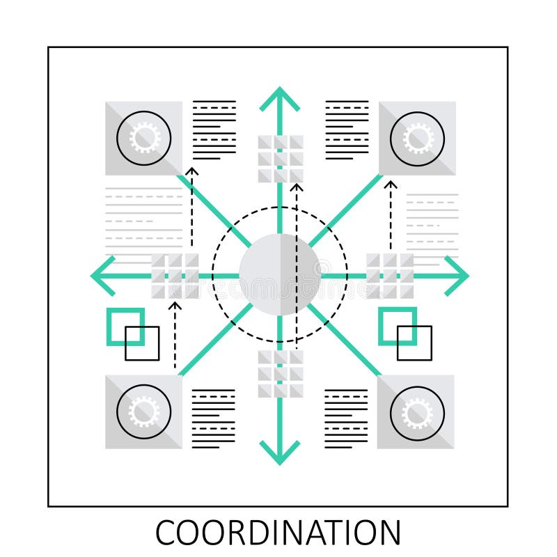 Business Processes Coordination Stock Vector - Illustration of ...