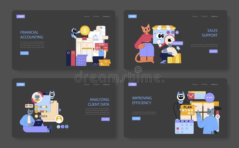 Business Processes. Flat Vector Illustration Stock Vector ...