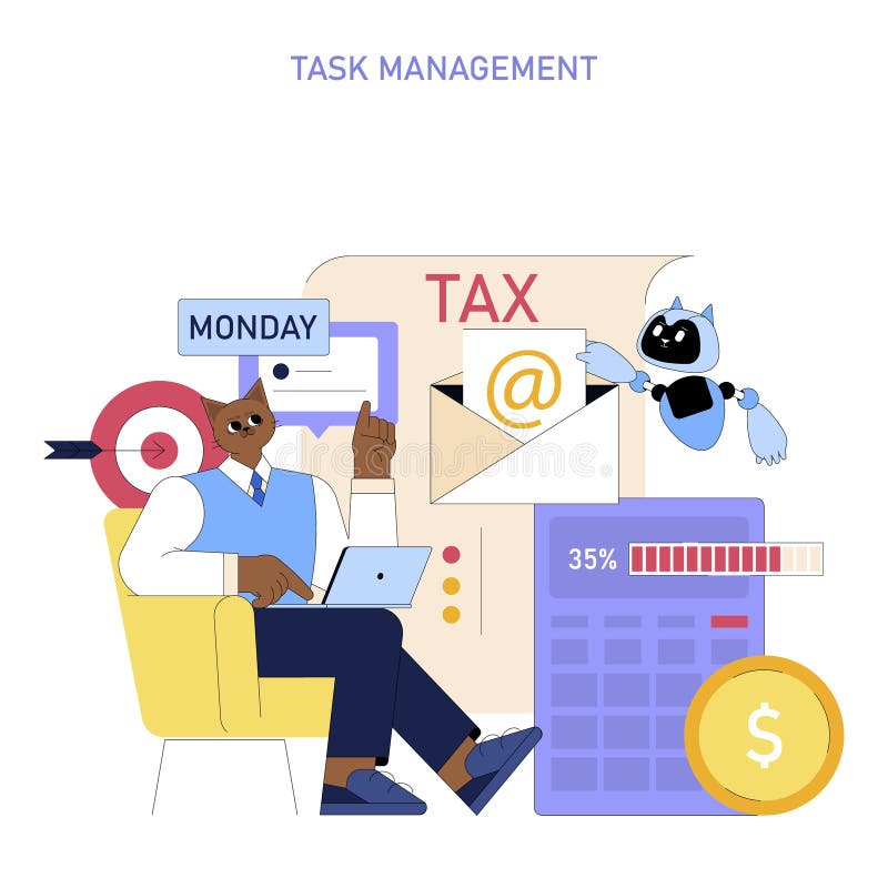 Business Processes. Flat Vector Illustration Stock Illustration ...