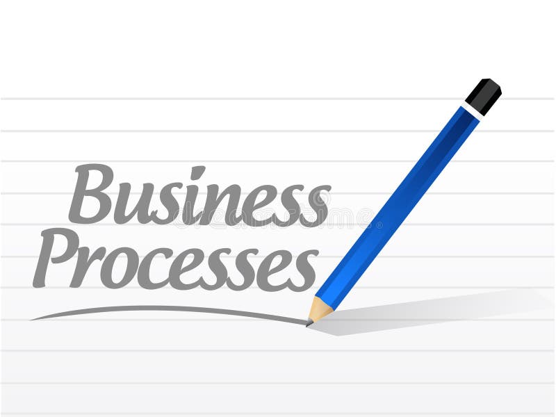 Business Processes Message Sign Concept Stock Illustration ...