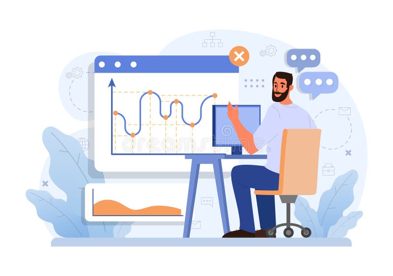 Business Processes Optimization. Productive Employee Analyzing Stock ...