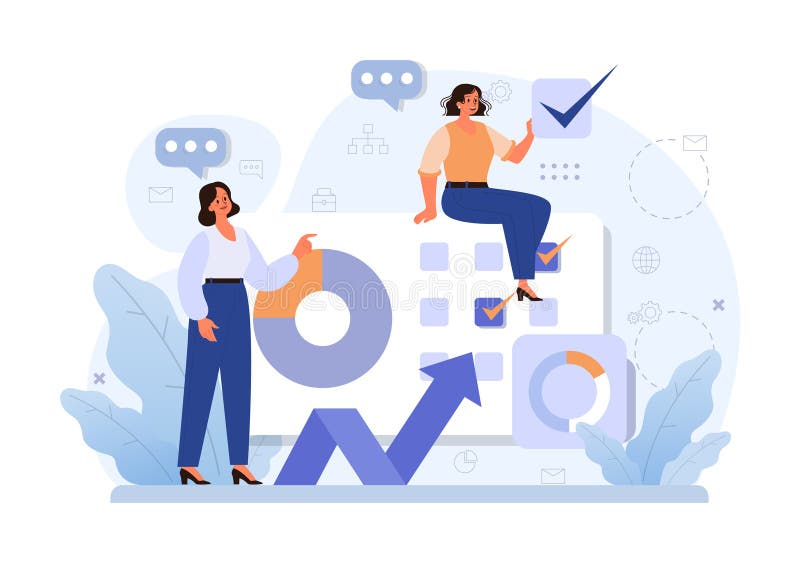 Business Processes Optimization. Productive Employee Analyzing Stock ...