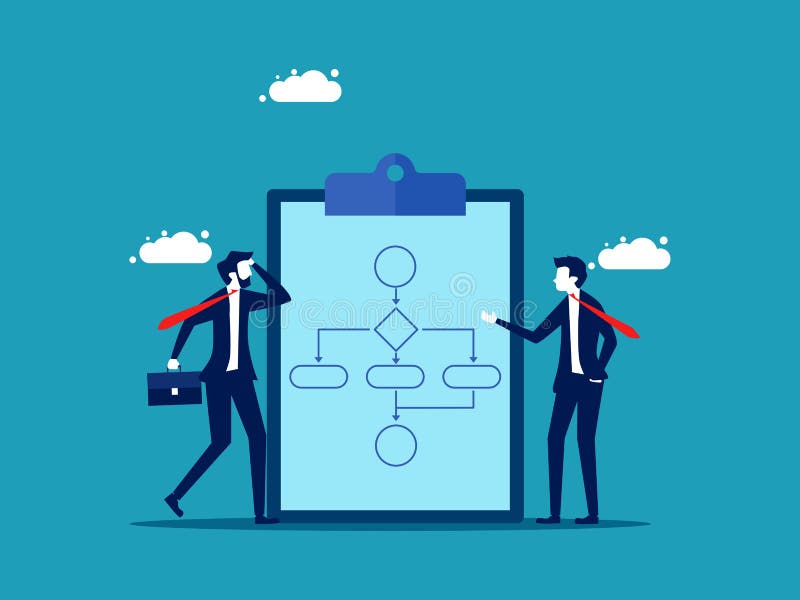 Business Processes and Workflows. Business People Planning Stock Vector ...