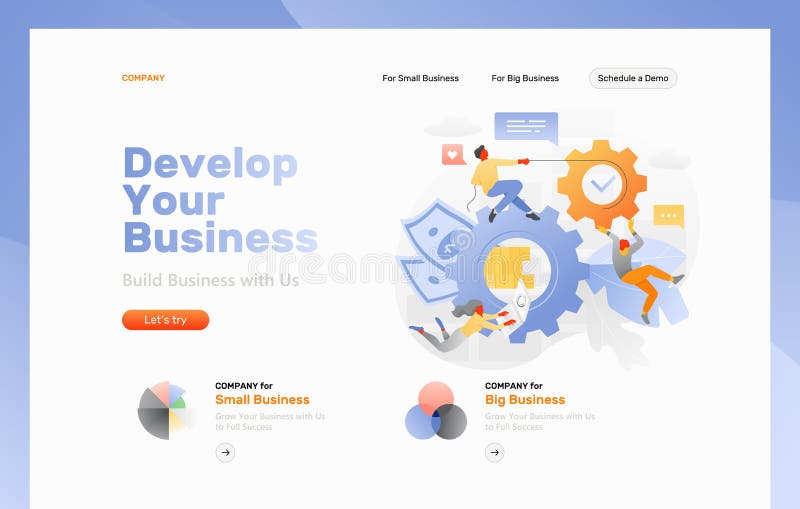 Business Processing Web Page Stock Vector - Illustration of growth ...