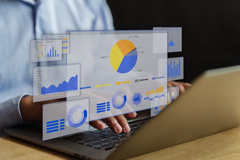 Business Professional Analyzing Big Data through Interactive Dashboard ...