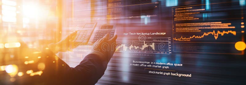 Business Professional Analyzing Digital Financial Data and Statistics ...