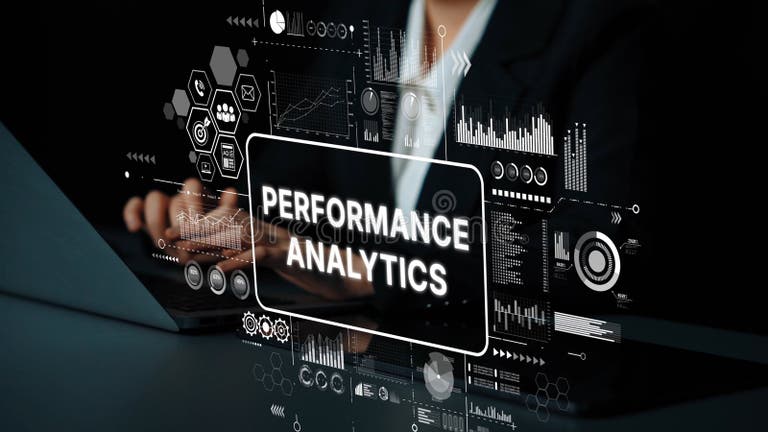 Business Professional Analyzing Performance Metrics through Modern Data ...