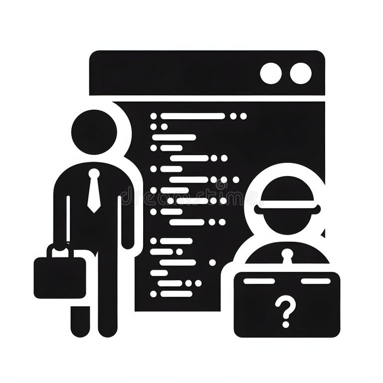 A Business Professional and an Anonymous Hacker in Front of a Screen ...