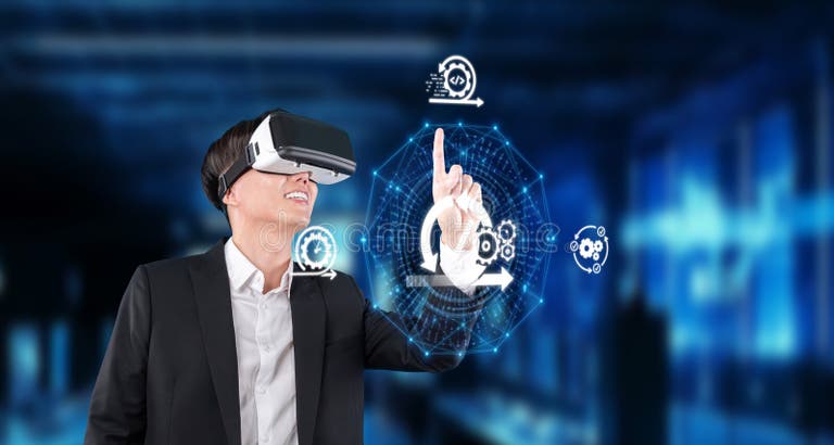 Business Professional Engaged in Agile Methodology Using Virtual ...