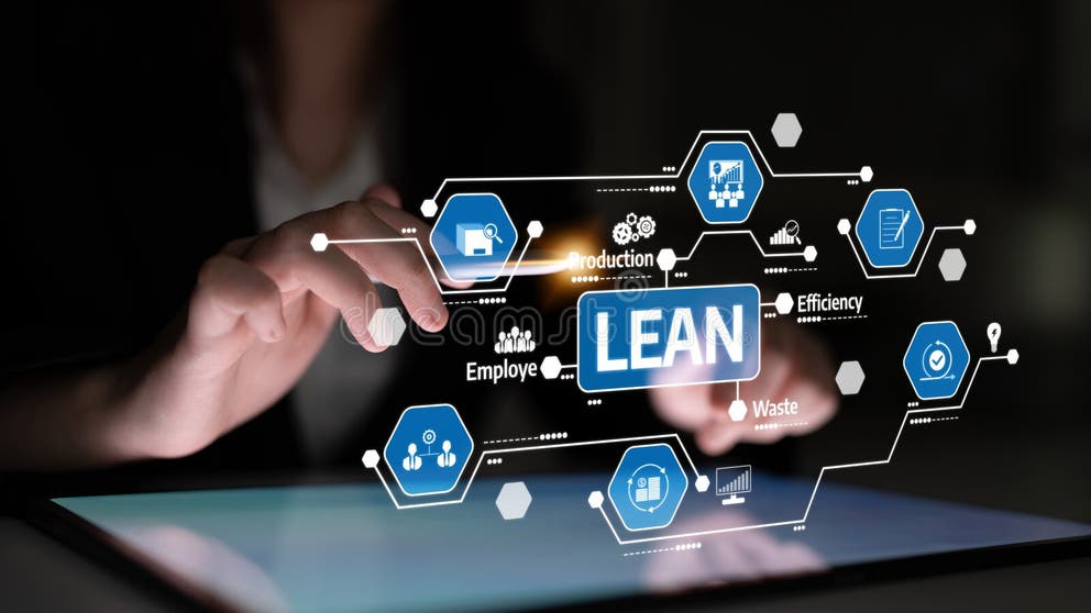 Business Professional Engaging with Digital Lean Management Concept on ...