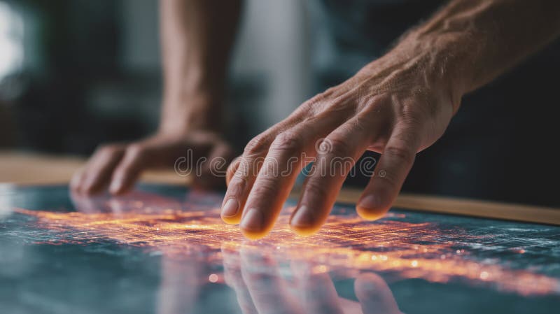 Business Professional Engaging with Digital Marketing Tools in Modern ...