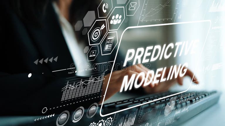 Business Professional Engaging in Predictive Modeling with Digital ...